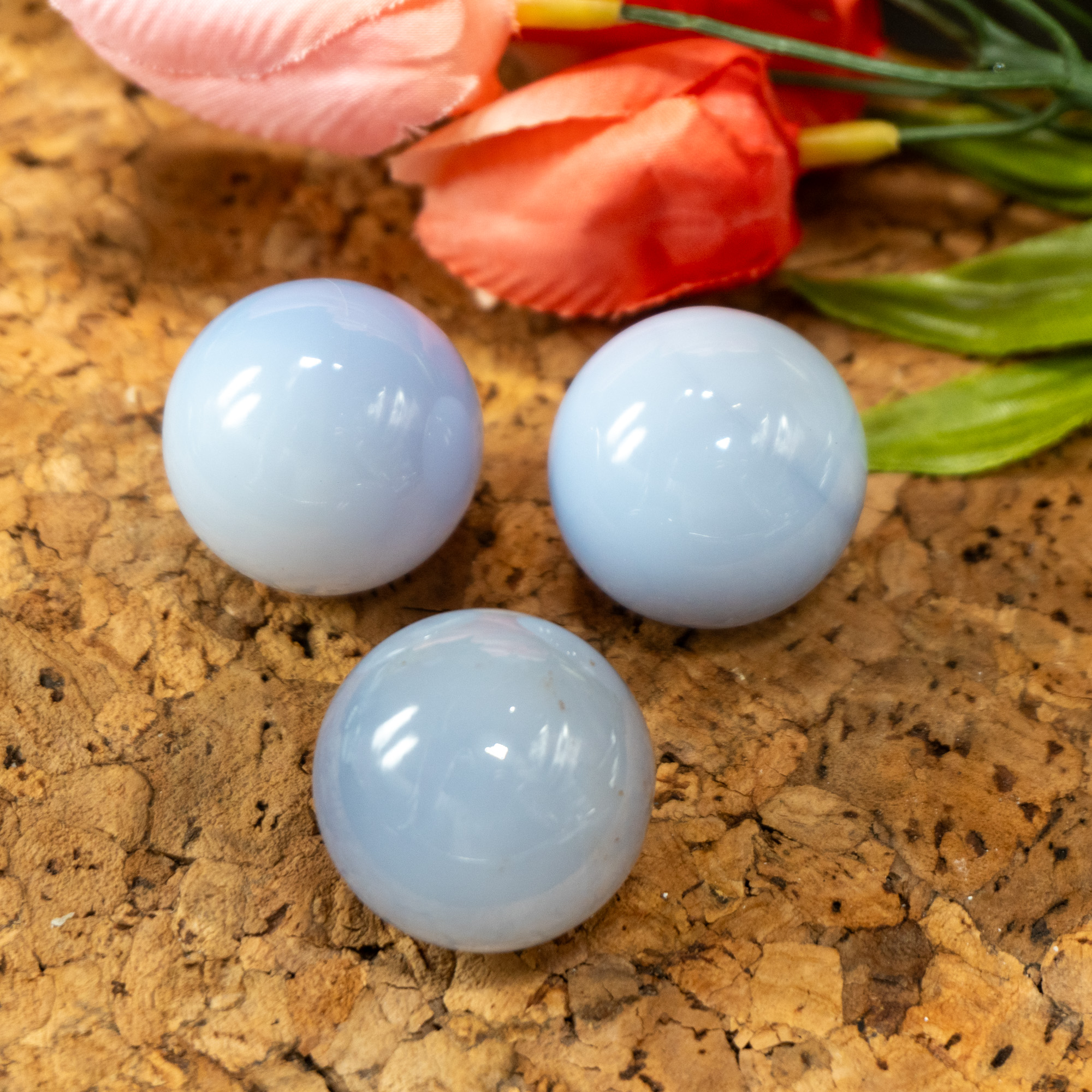 Random Blue Chalcedony Sphere - The Crystal Council