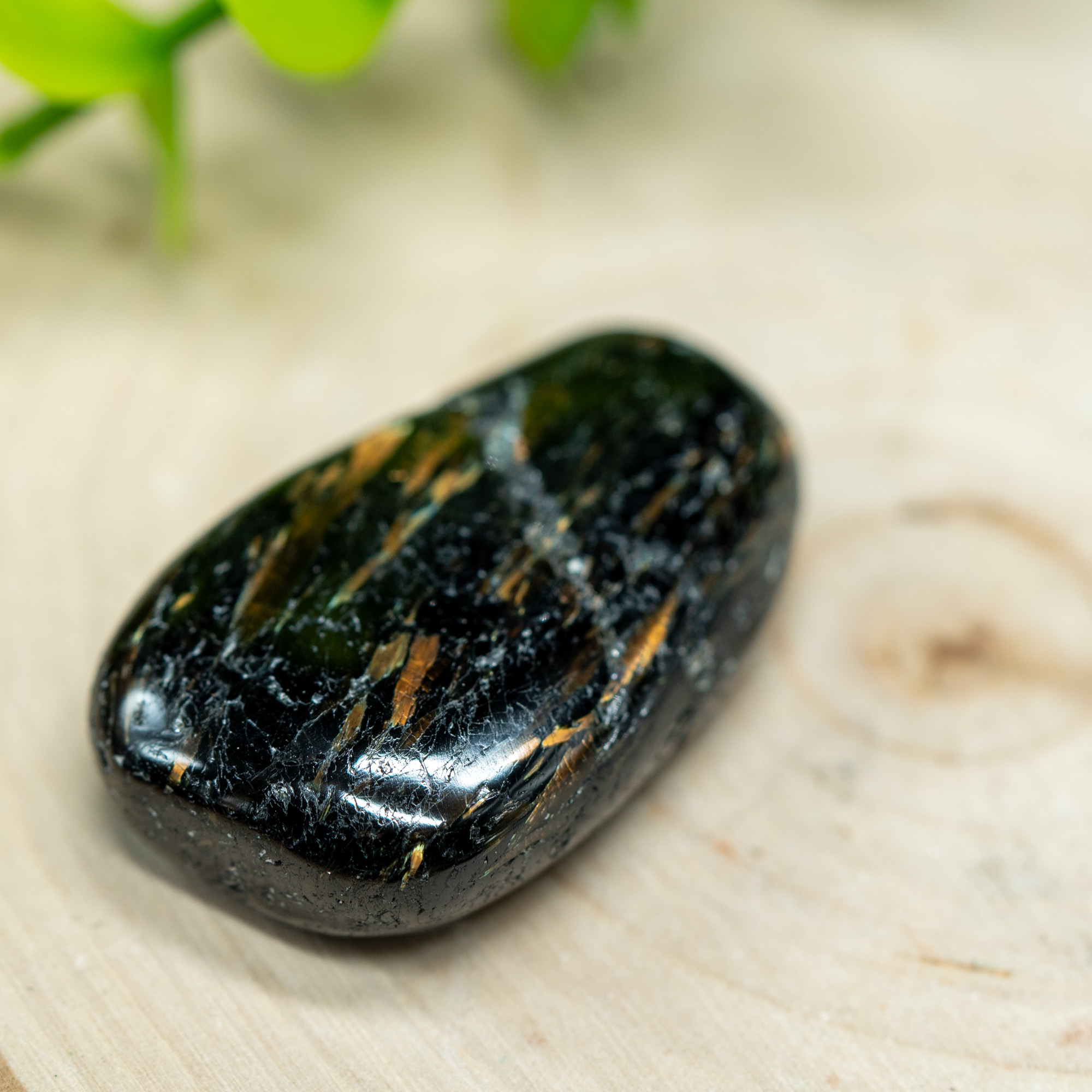 Nuummite Pocket Piece #7 - The Crystal Council