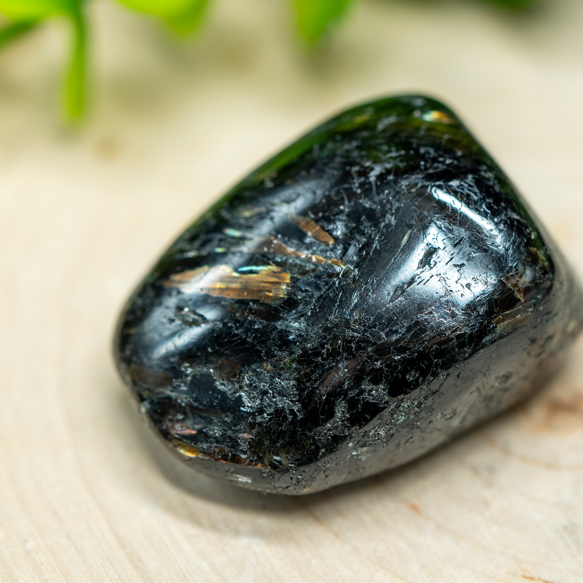 Nuummite Pocket Piece #3 - The Crystal Council