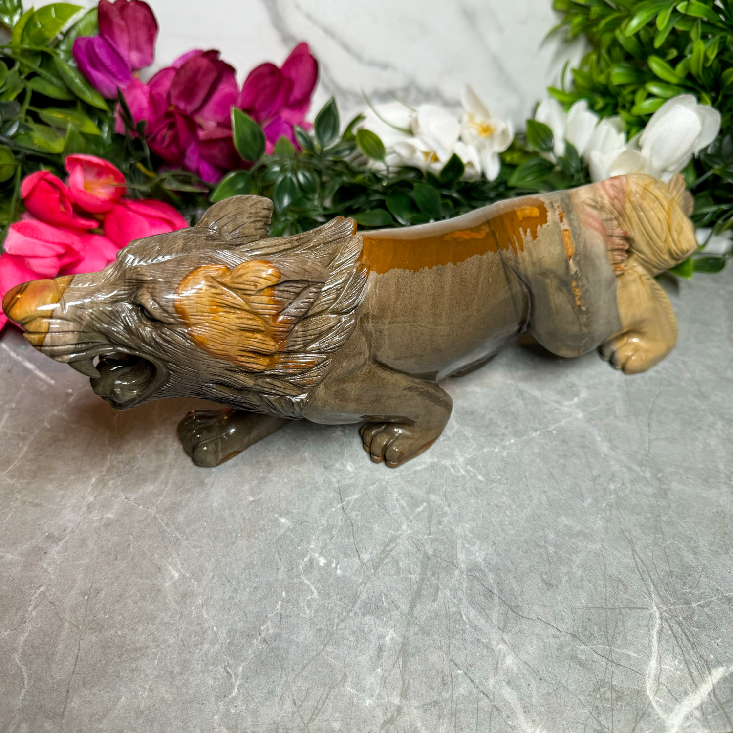 Polychrome Jasper Wolf - The Crystal Council