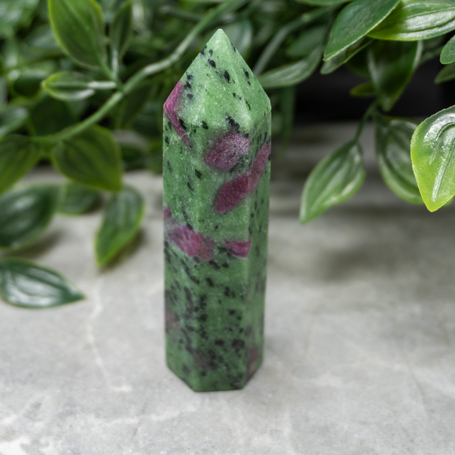 Ruby Zoisite Small Tower - The Crystal Council