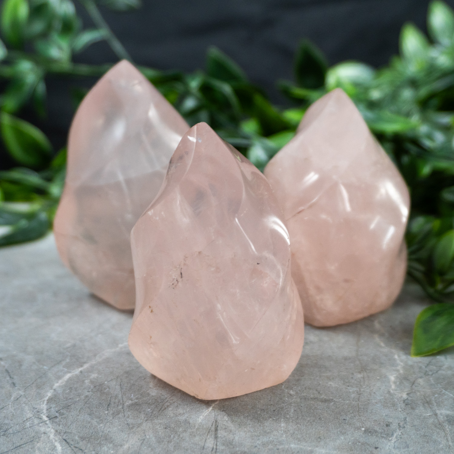 Small Rose Quartz Flame - The Crystal Council