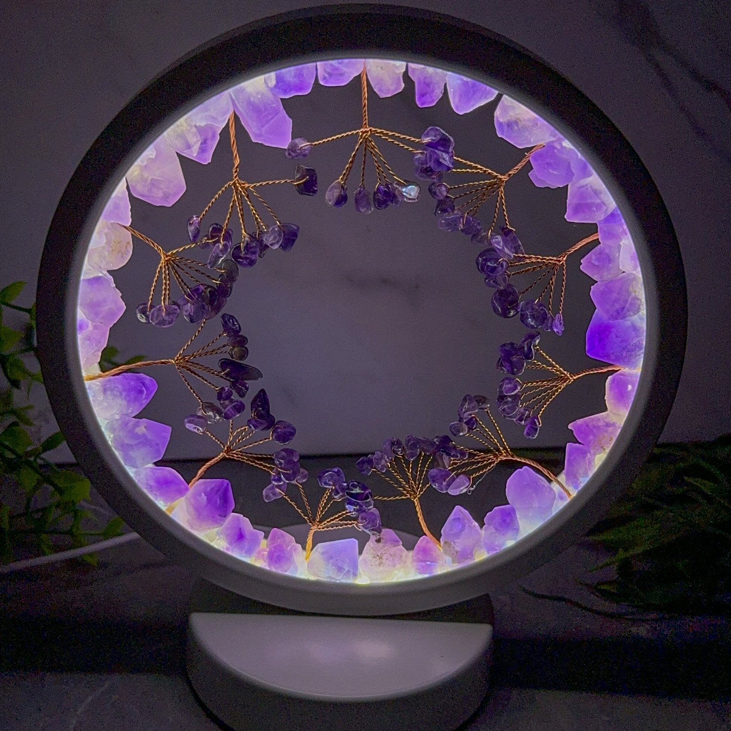 Amethyst Circle Portal Light - The Crystal Council