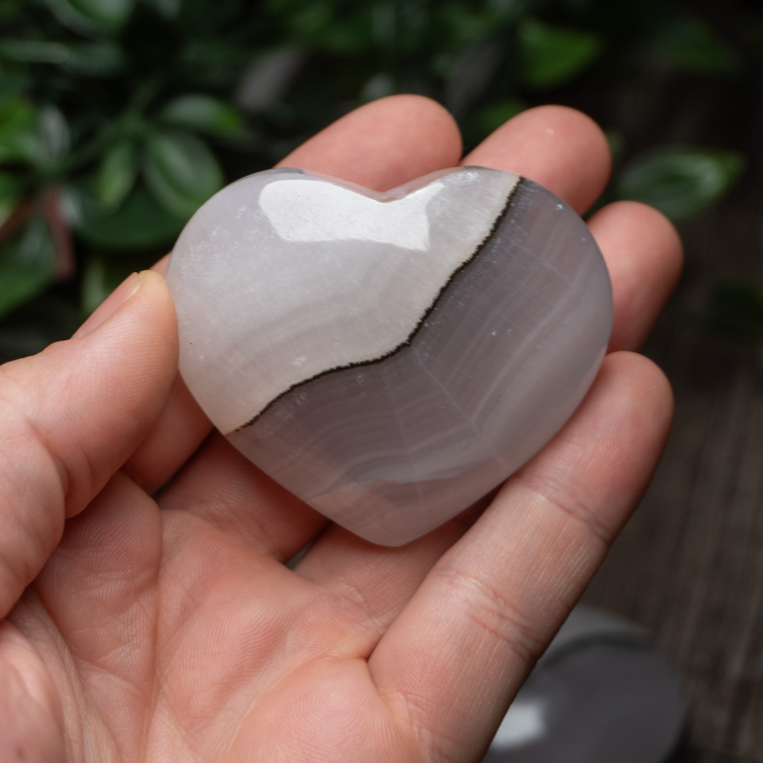 Random Mangano Calcite Heart - The Crystal Council