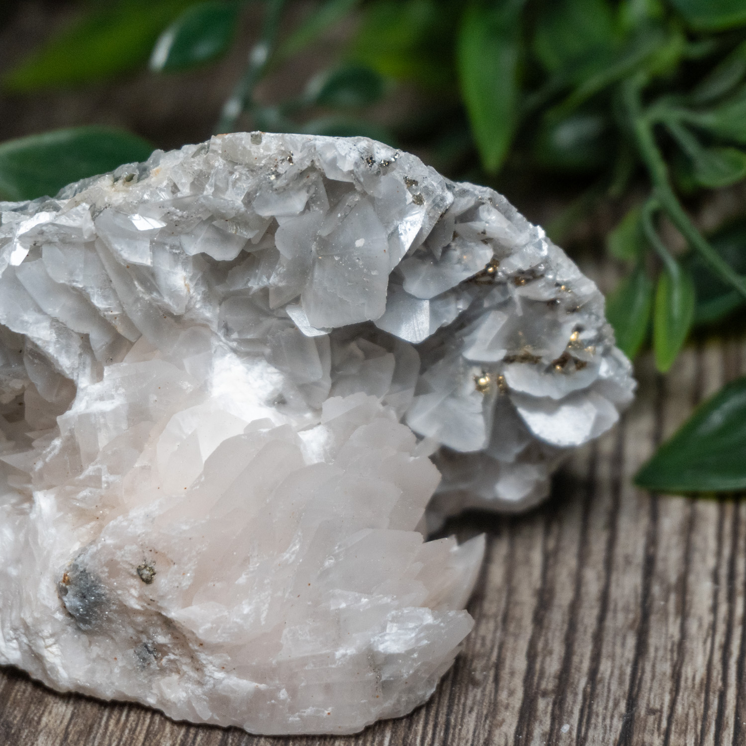 Bladed Mangano Calcite With Pyrite #2 - The Crystal Council