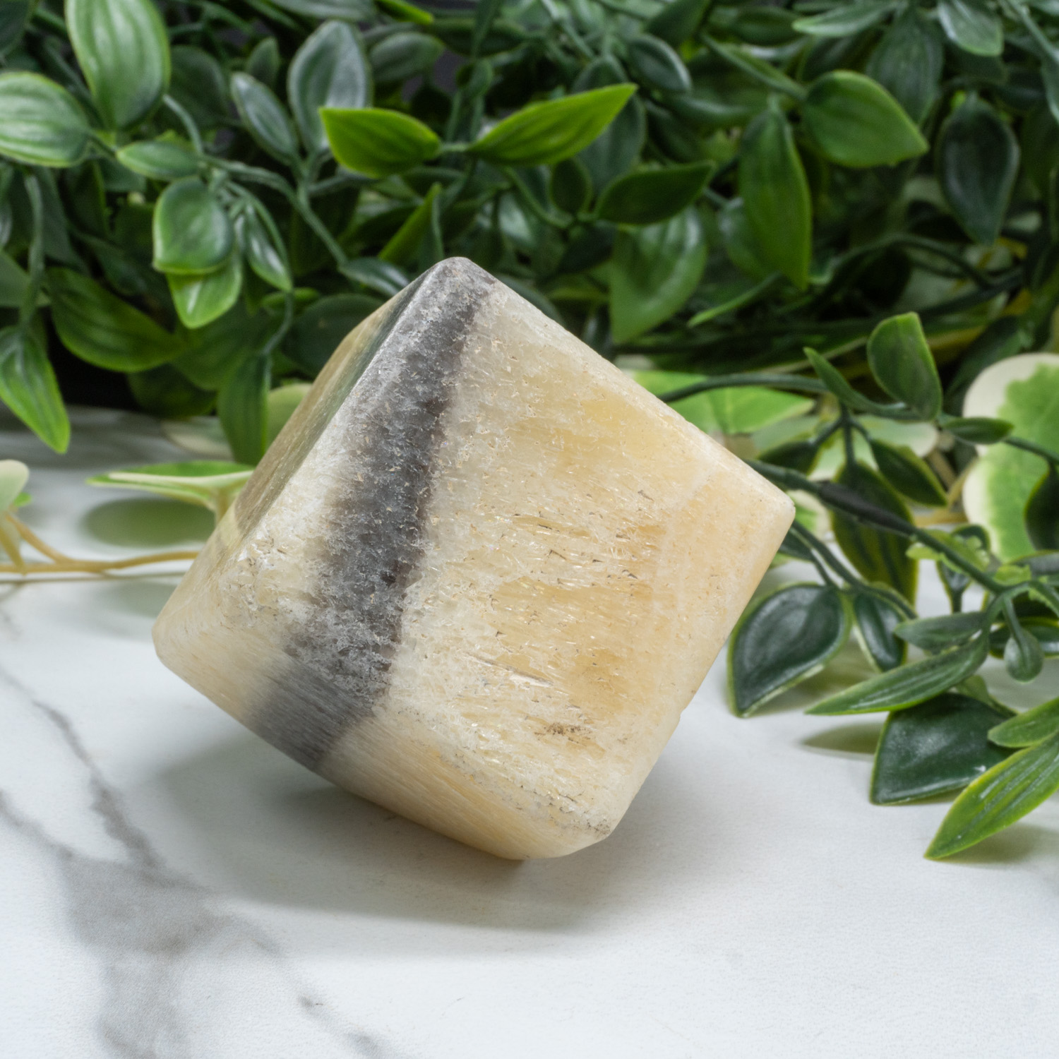 Zebra Calcite Medium Cube - The Crystal Council