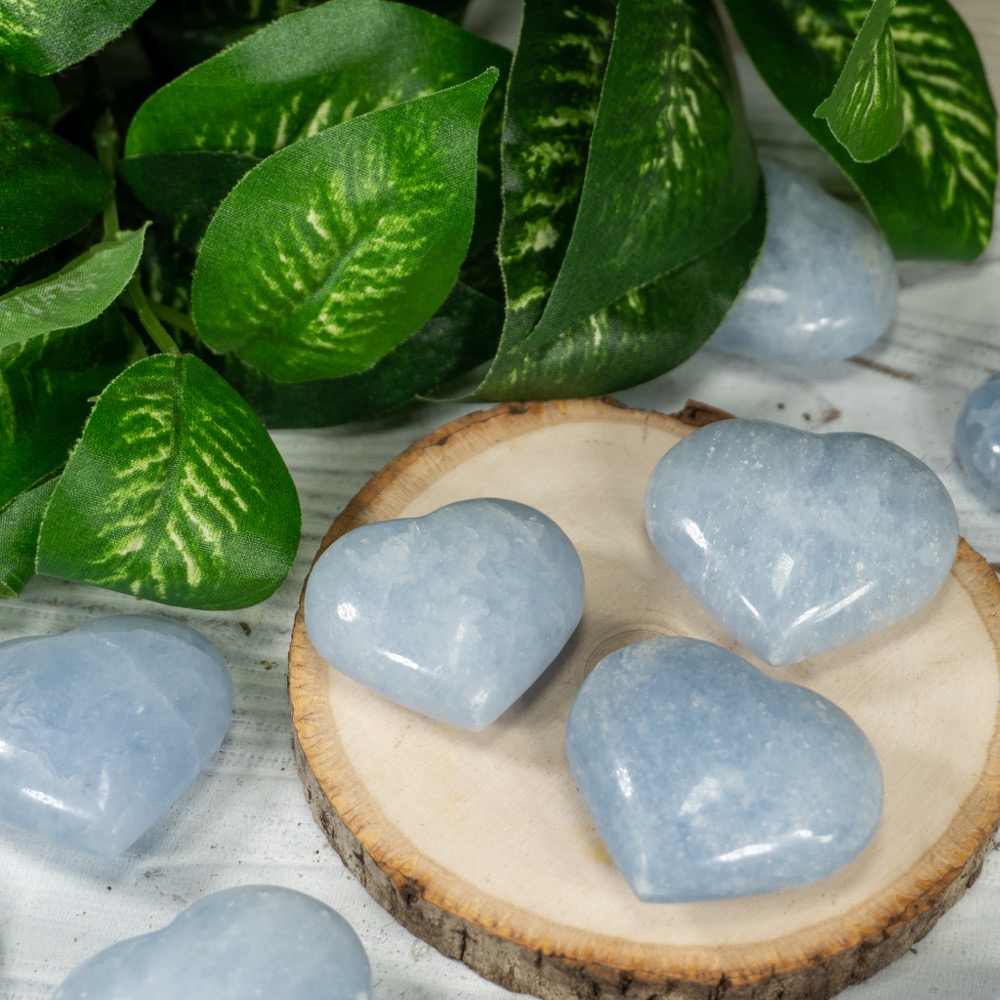 Blue Calcite Heart - The Crystal Council