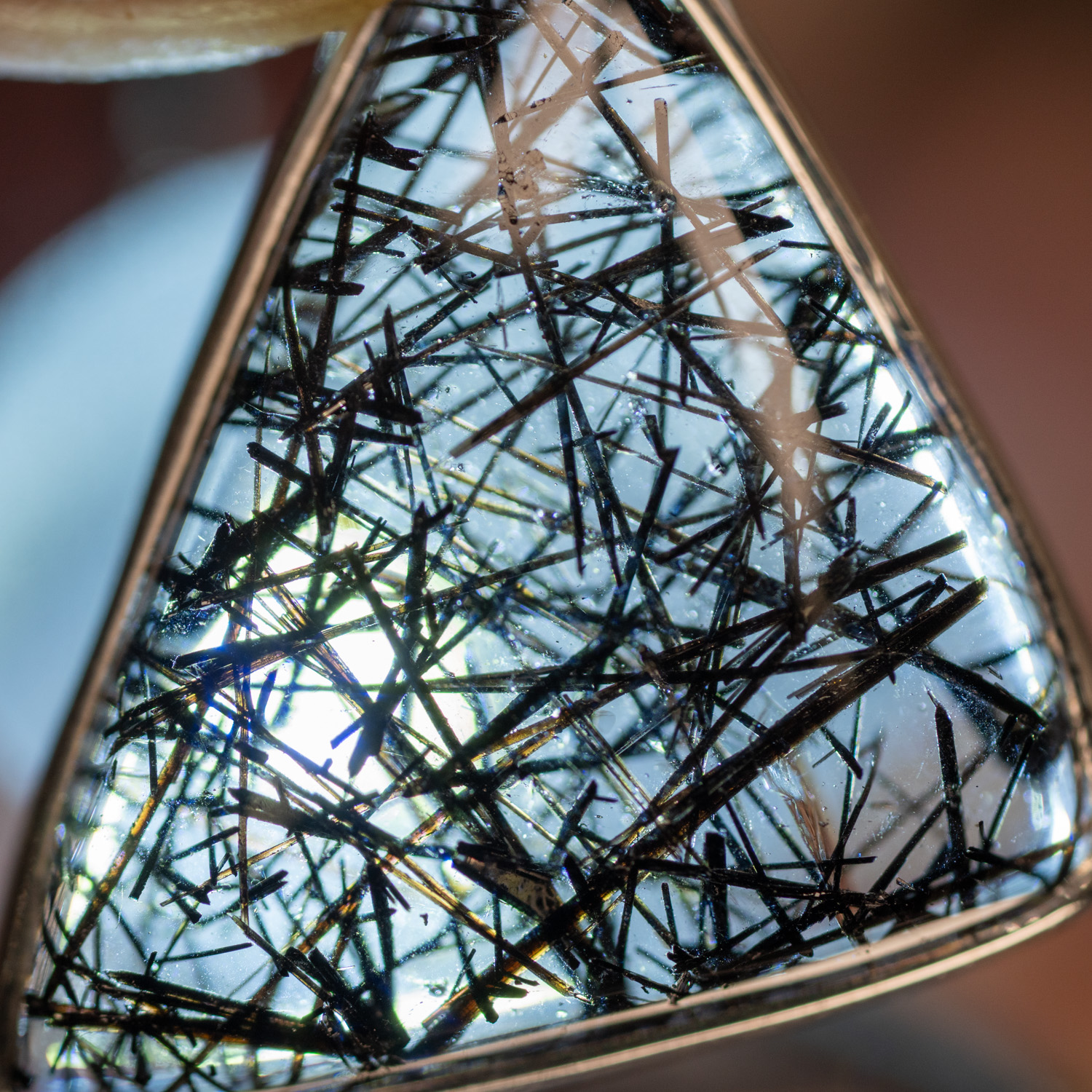 Tourmalinated Quartz Necklace #1 - The Crystal Council