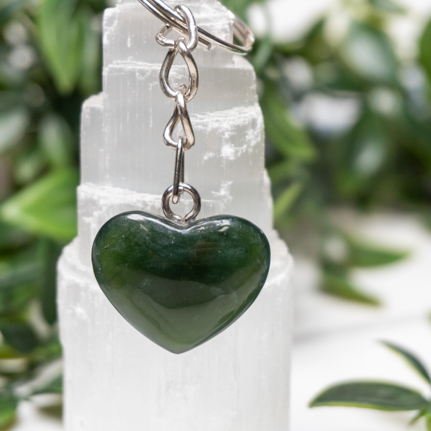 Jade Heart Keychain #1 - The Crystal Council