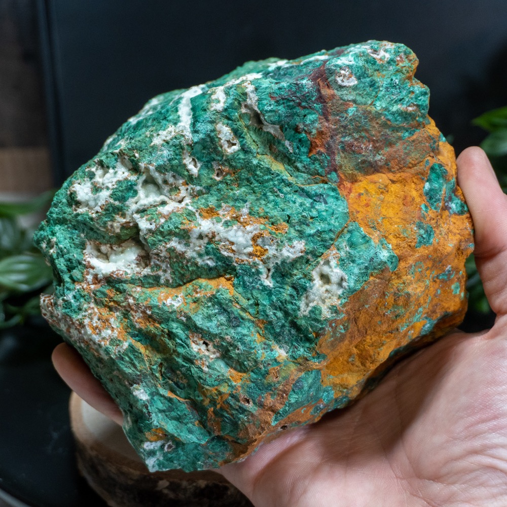 Australian Malachite Ore with Botryoidal Quartz - The Crystal Council