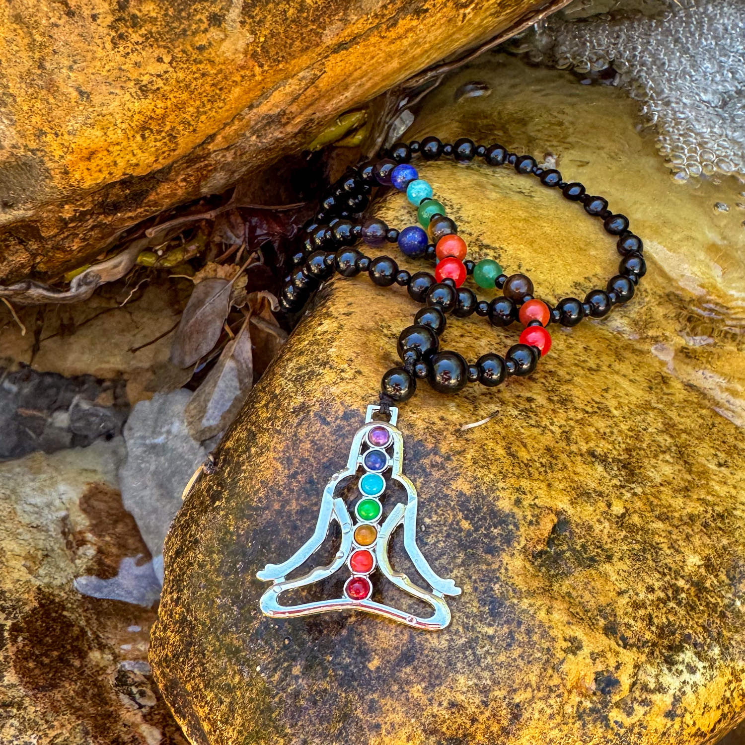 Obsidian Chakra Crystal Necklace - The Crystal Council