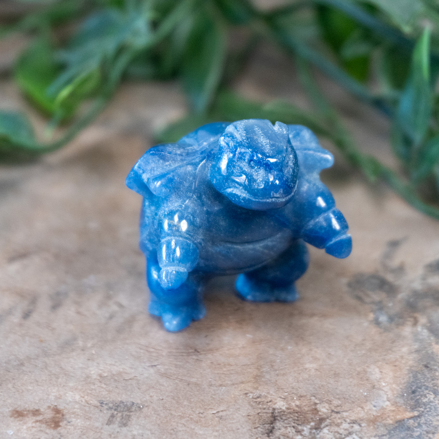 Small Blue Aventurine Blastoise - The Crystal Council