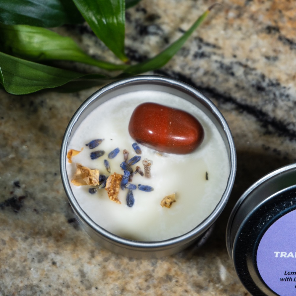 Transformation Intention Candle 2oz - Red Jasper - The Crystal Council