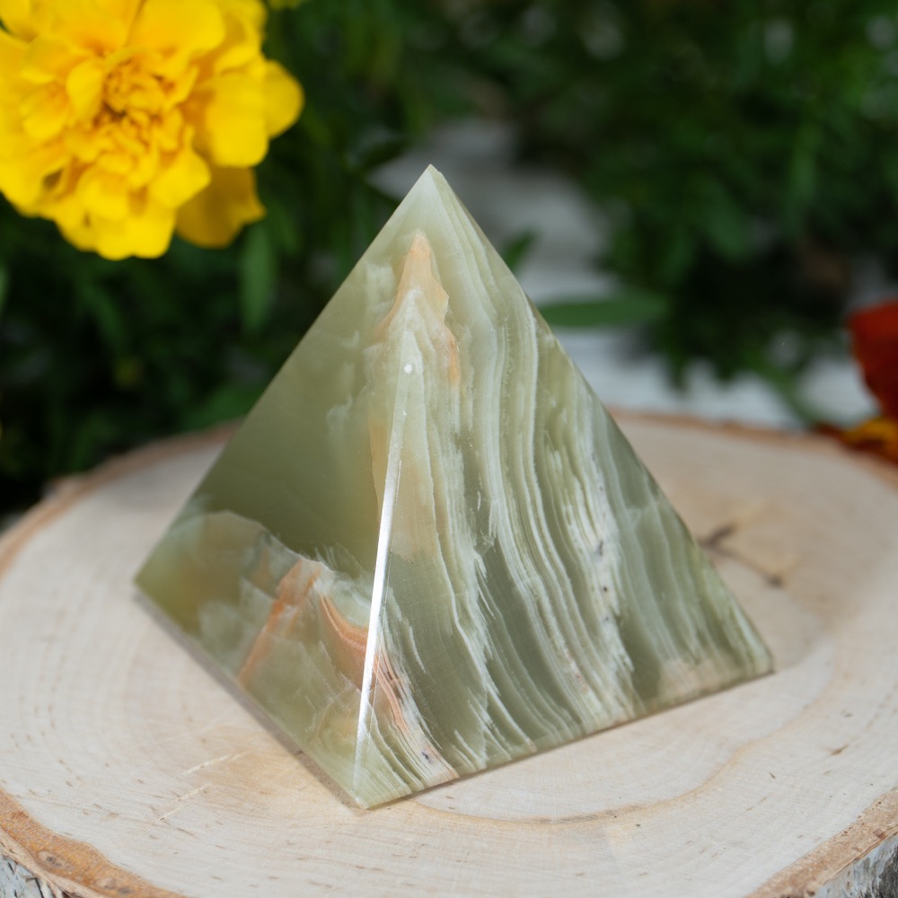2 Inch Green Onyx Pyramid - The Crystal Council