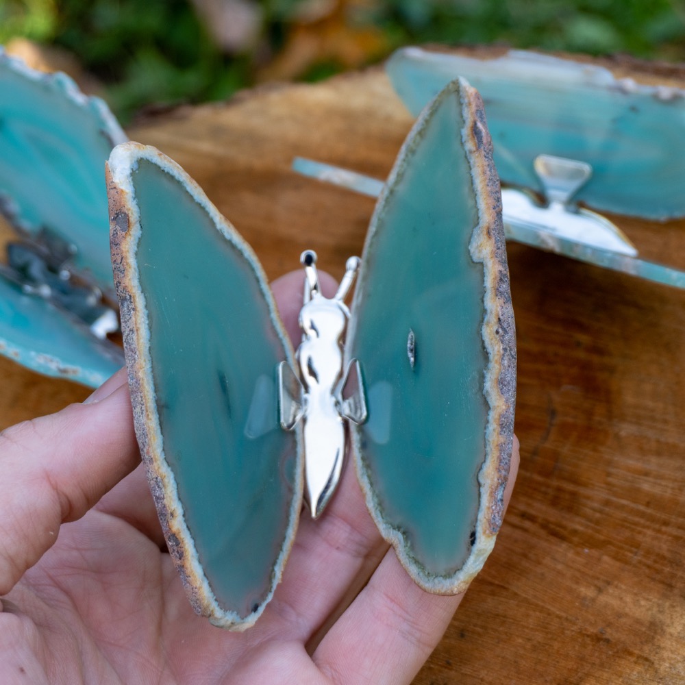 Green Agate Butterfly - The Crystal Council