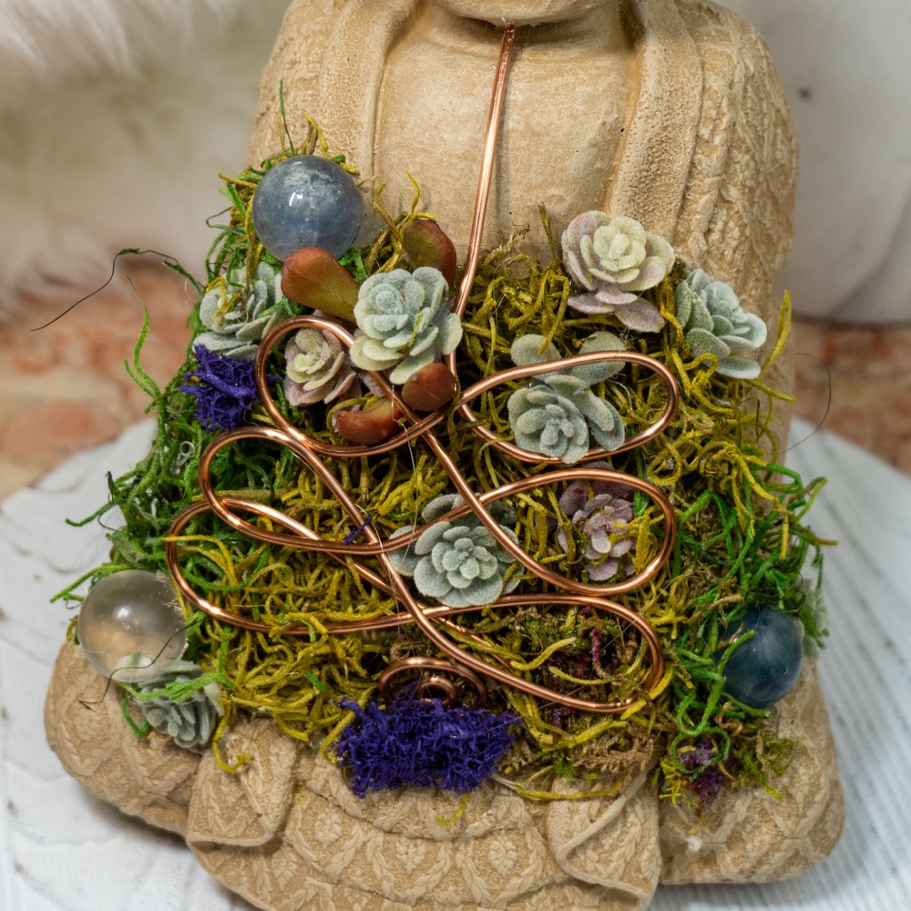 Crystal Buddha #5 with Fluorite and Quartz - The Crystal Council