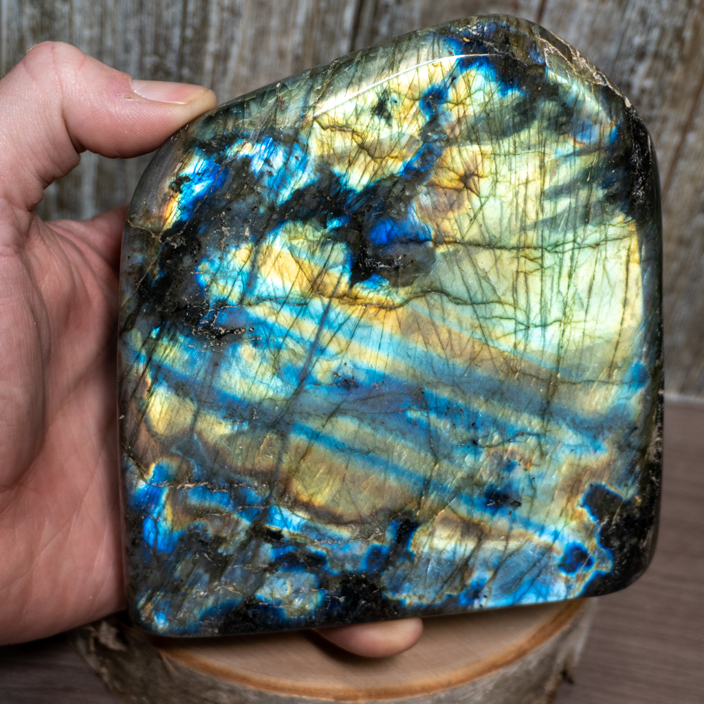Polished Cut Base Labradorite #3 - The Crystal Council