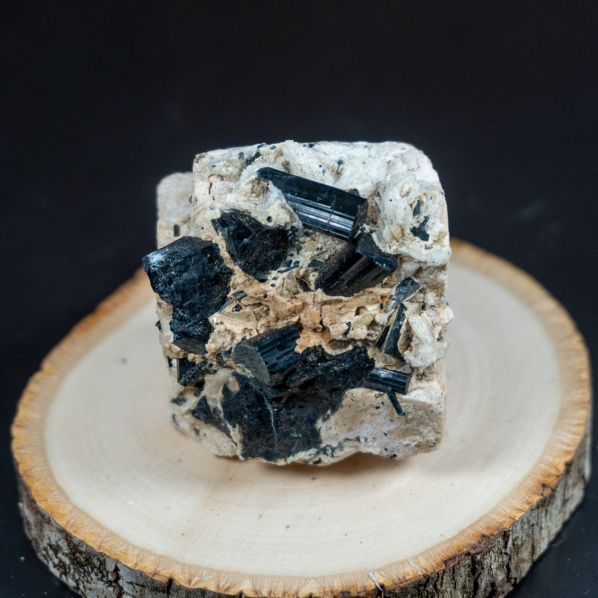 Green Tourmaline on Albite #2 - The Crystal Council