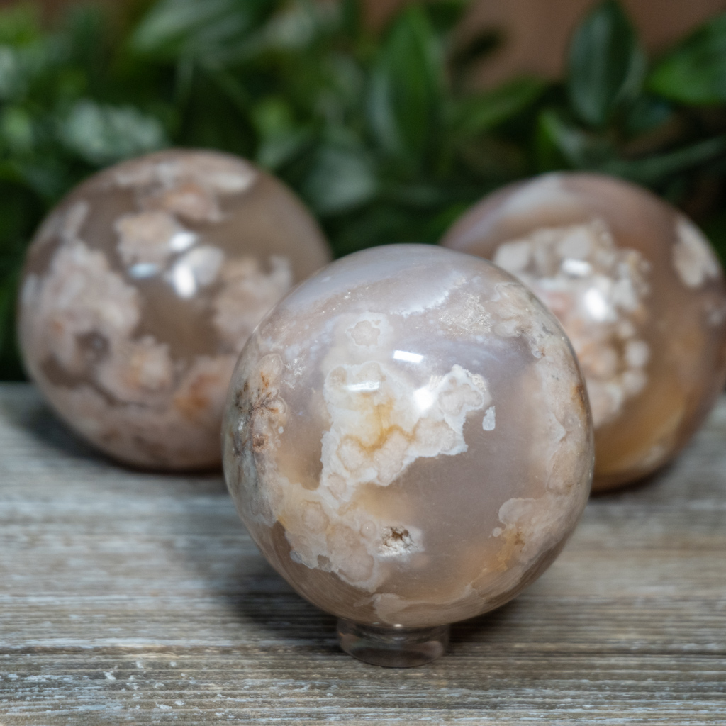 Small Flower Agate Sphere The Crystal Council Small Flower Agate Sphere The Crystal Council