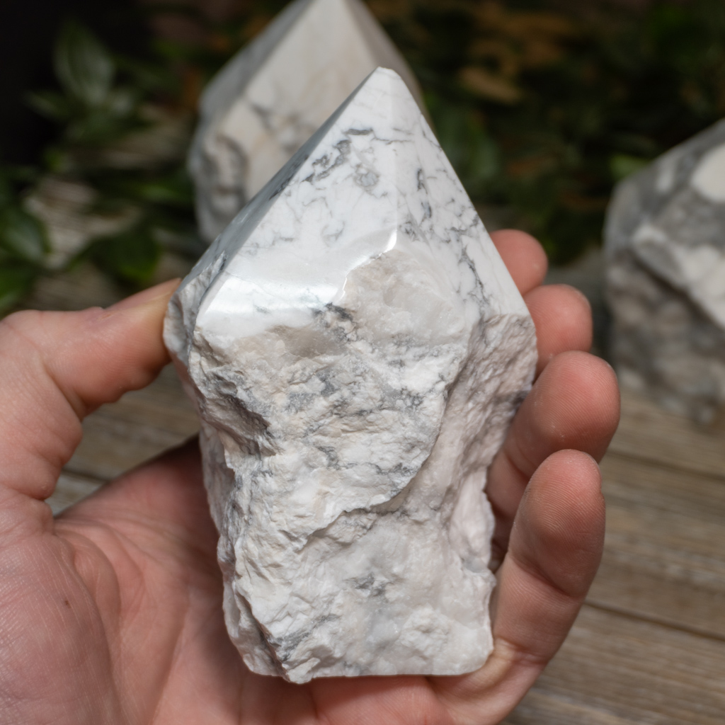 Howlite Polished Point - The Crystal Council
