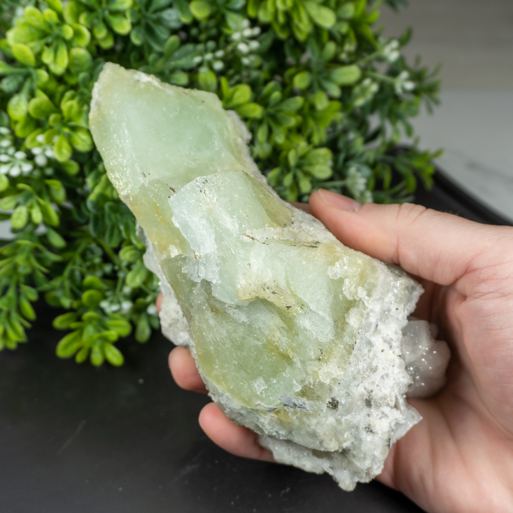 Datolite with druzy Quartz#5 - The Crystal Council