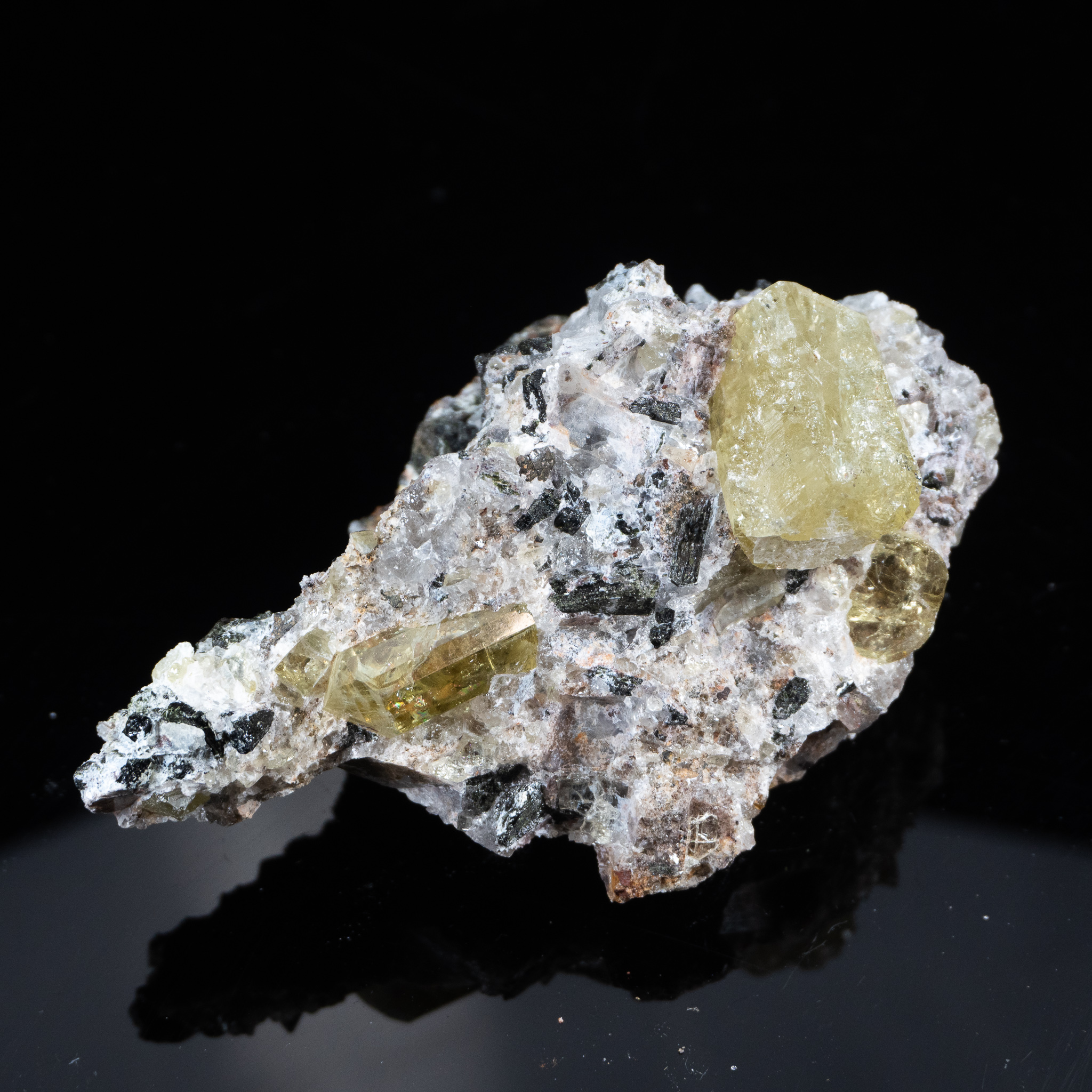 Green Apatite in Matrix #1 - The Crystal Council