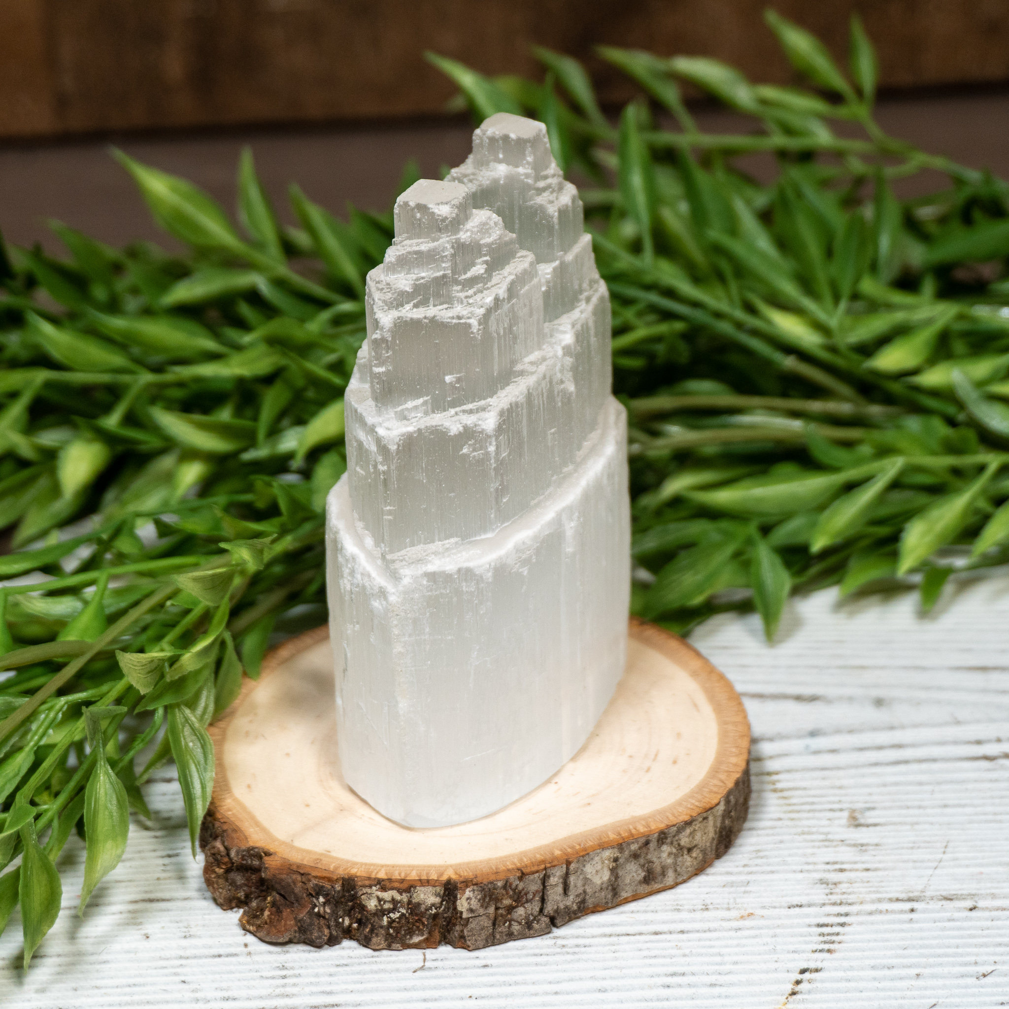 Dual Selenite Charging Tower - The Crystal Council