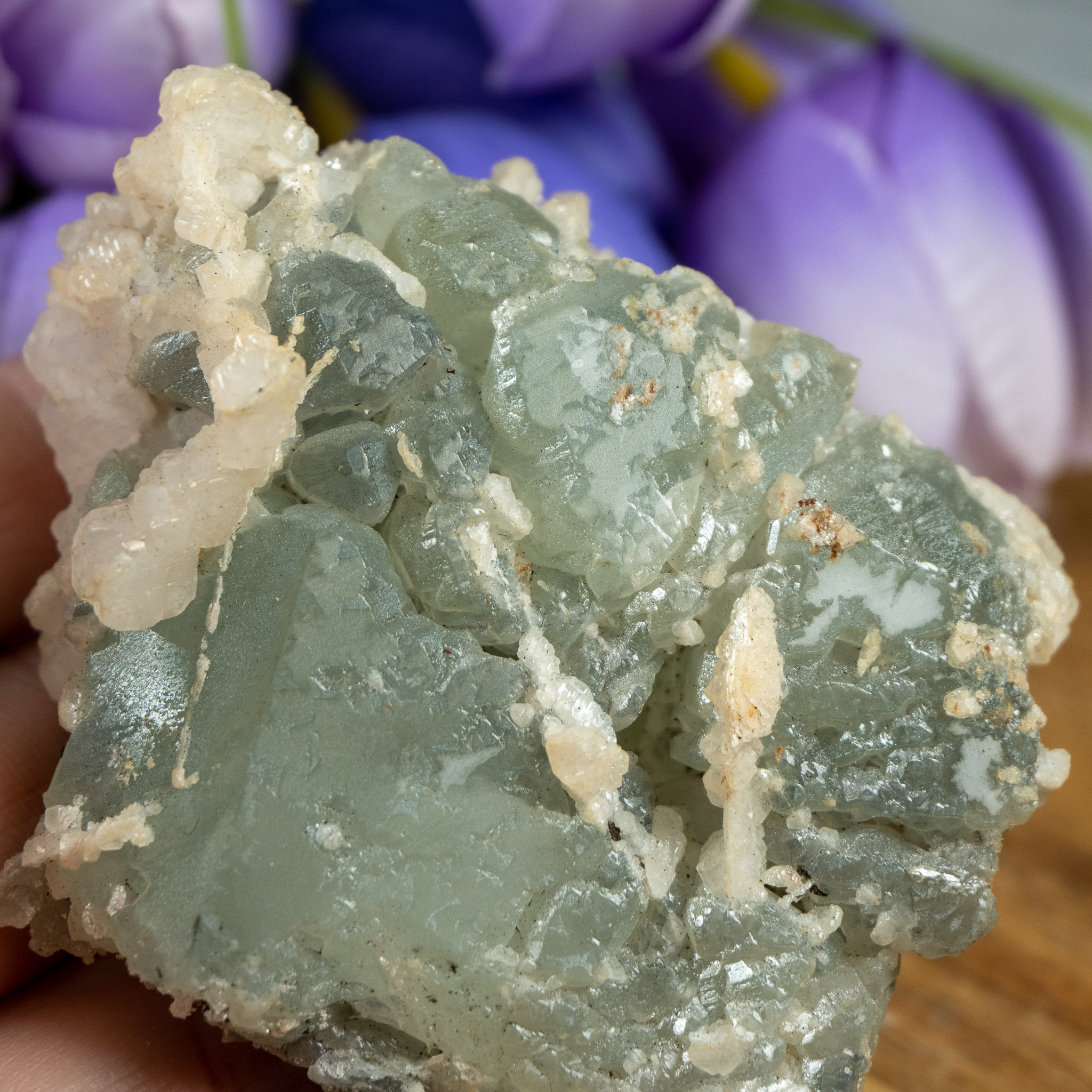 Raw Medium Datolite with Elestial Quartz and Sphalerite #1 - The ...