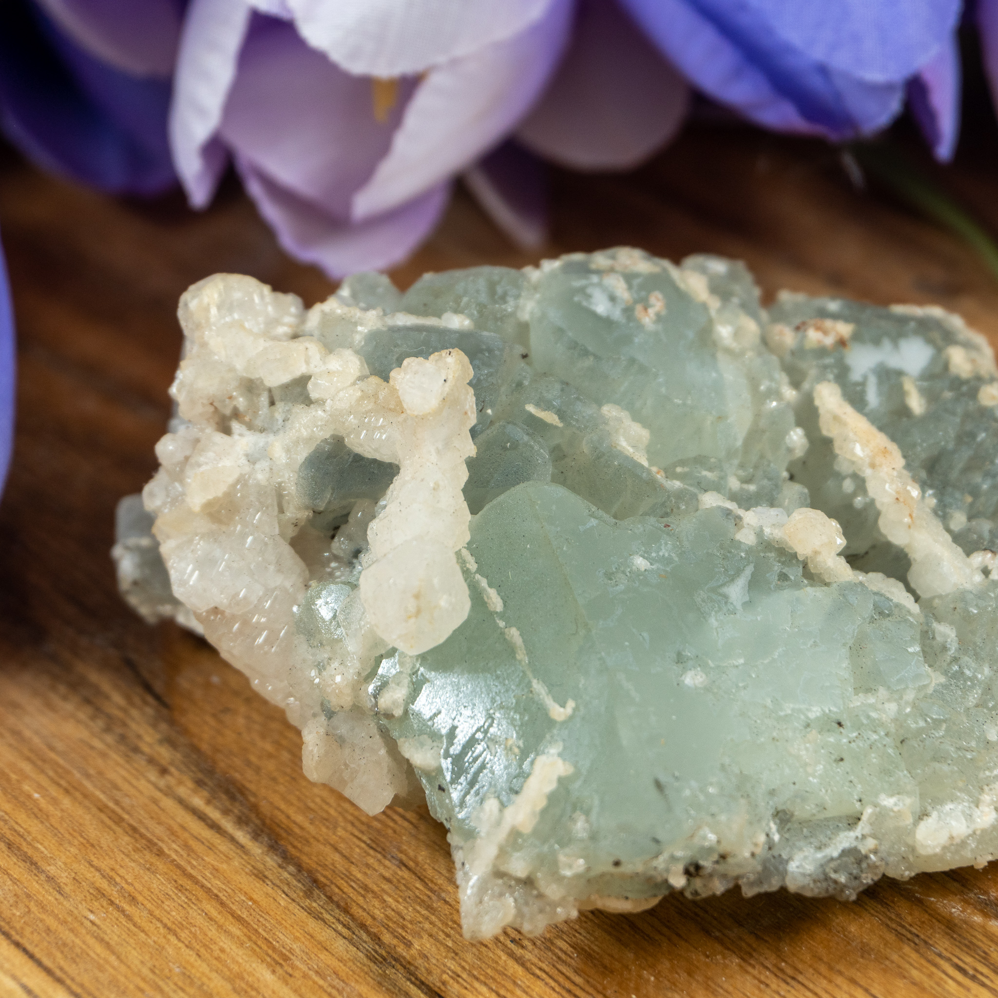 Raw Medium Datolite with Elestial Quartz and Sphalerite #1 - The ...