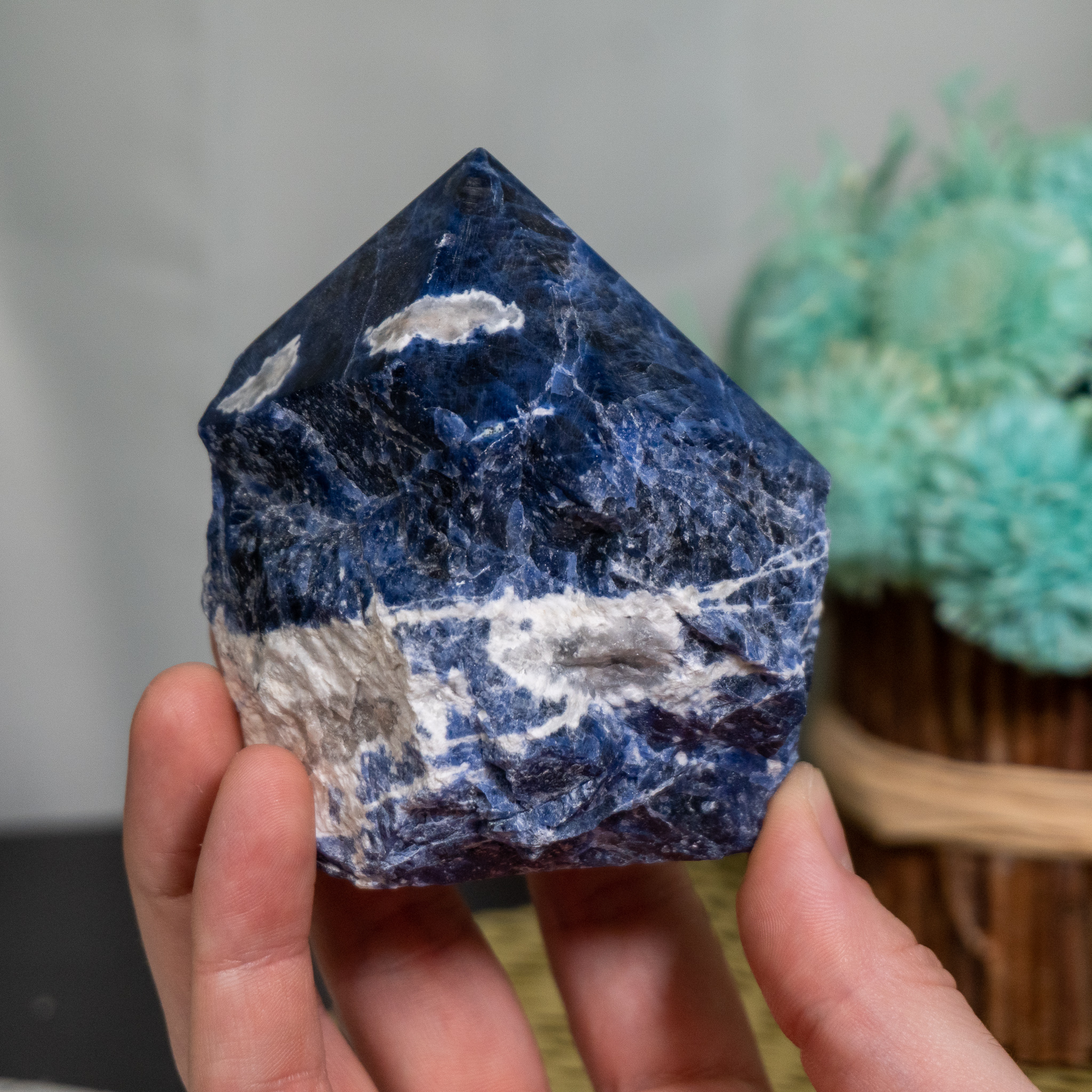 Large Sodalite Polished Point - The Crystal Council