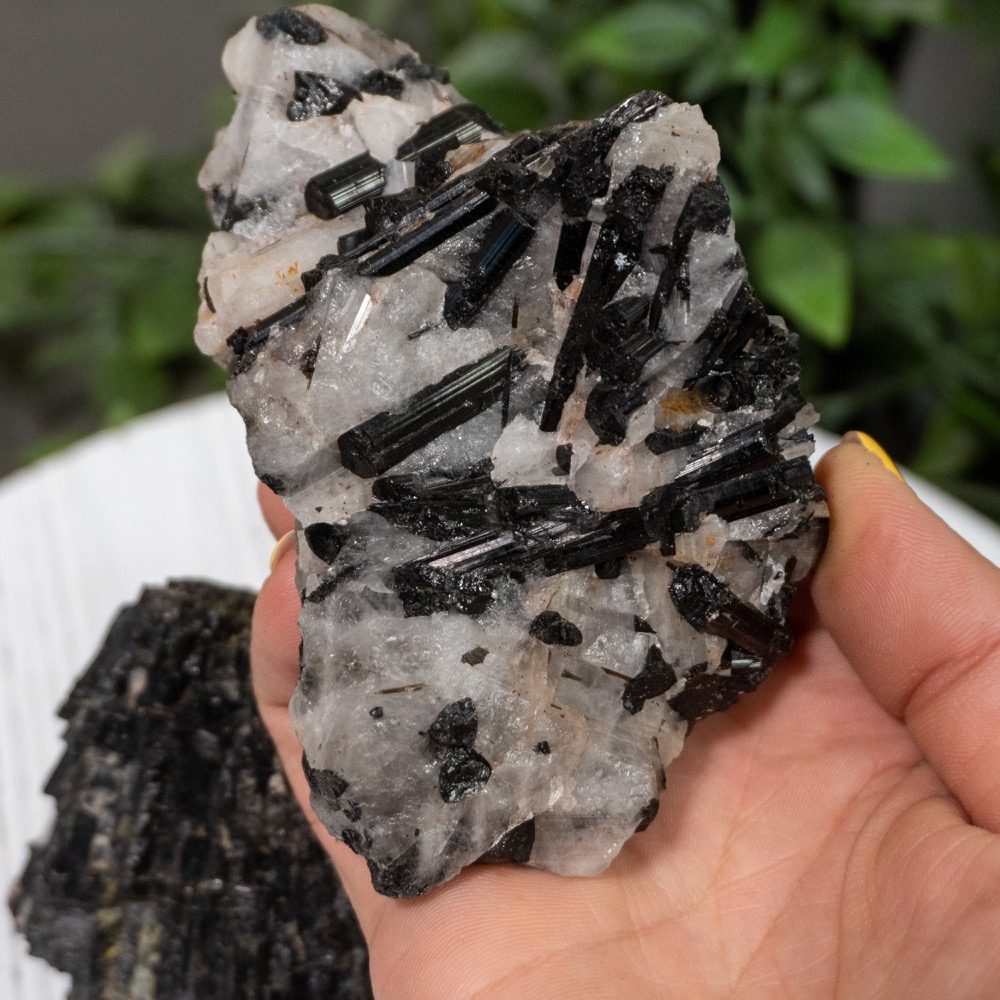 Medium Raw Tourmalated Quartz - The Crystal Council