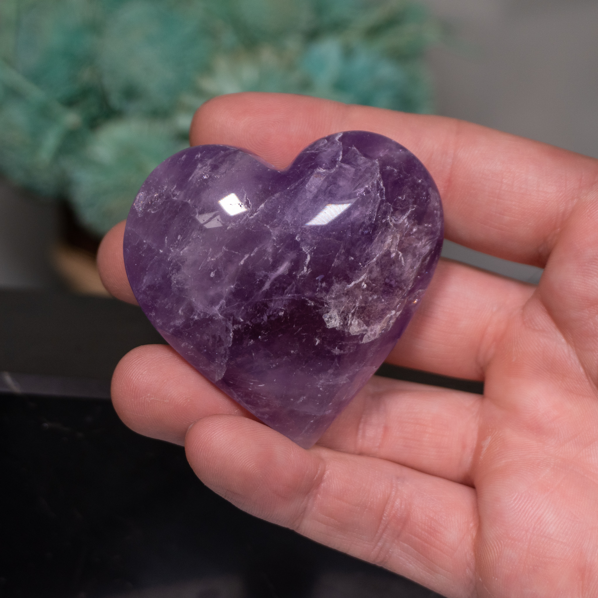 Medium Amethyst Heart - The Crystal Council