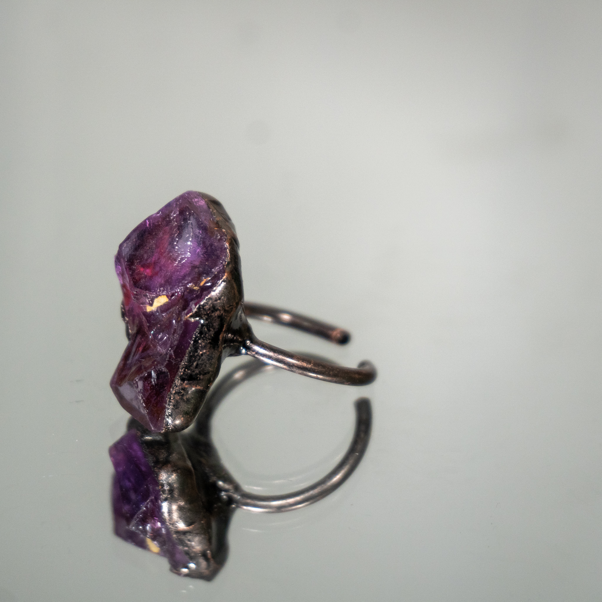 Moroccan Fire Amethyst Ring #1 - The Crystal Council