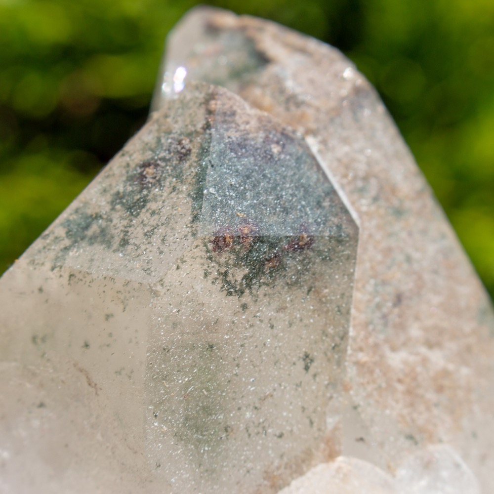 Chlorite in Quartz Family Cluster - The Crystal Council