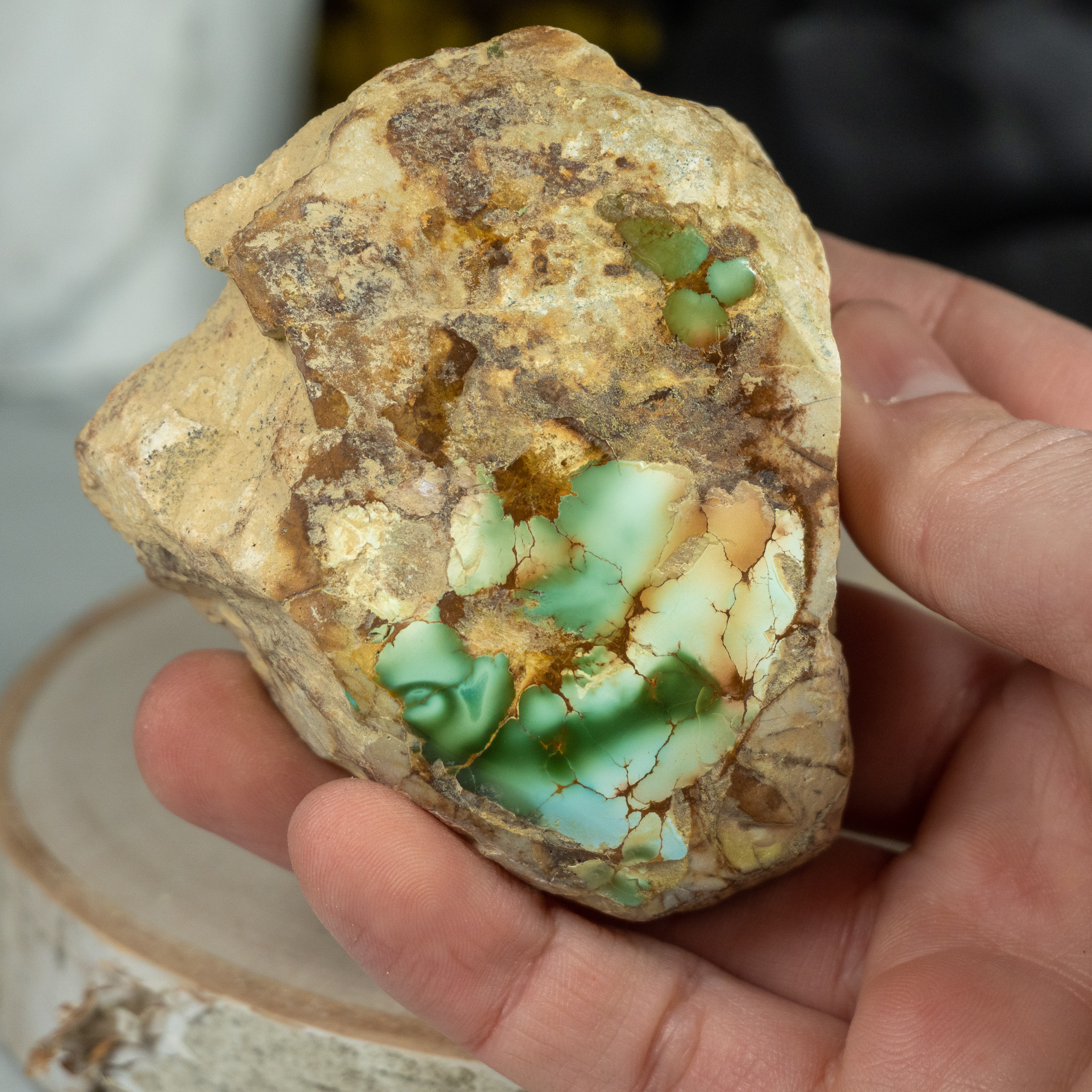 Polished Turqoise on Matrix #5 - The Crystal Council